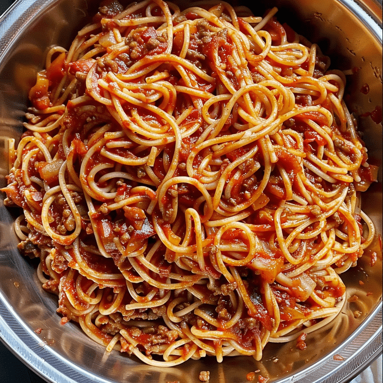 Cooking Old School Spaghetti with Meat Sauce