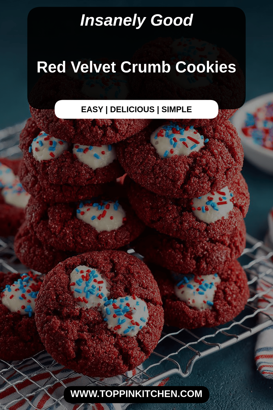Red Velvet Crumb Cookies