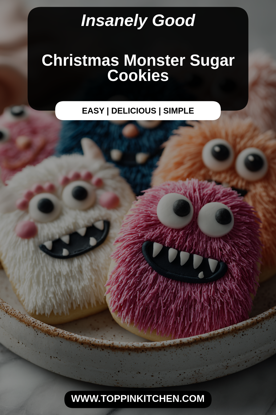 Christmas Monster Sugar Cookies