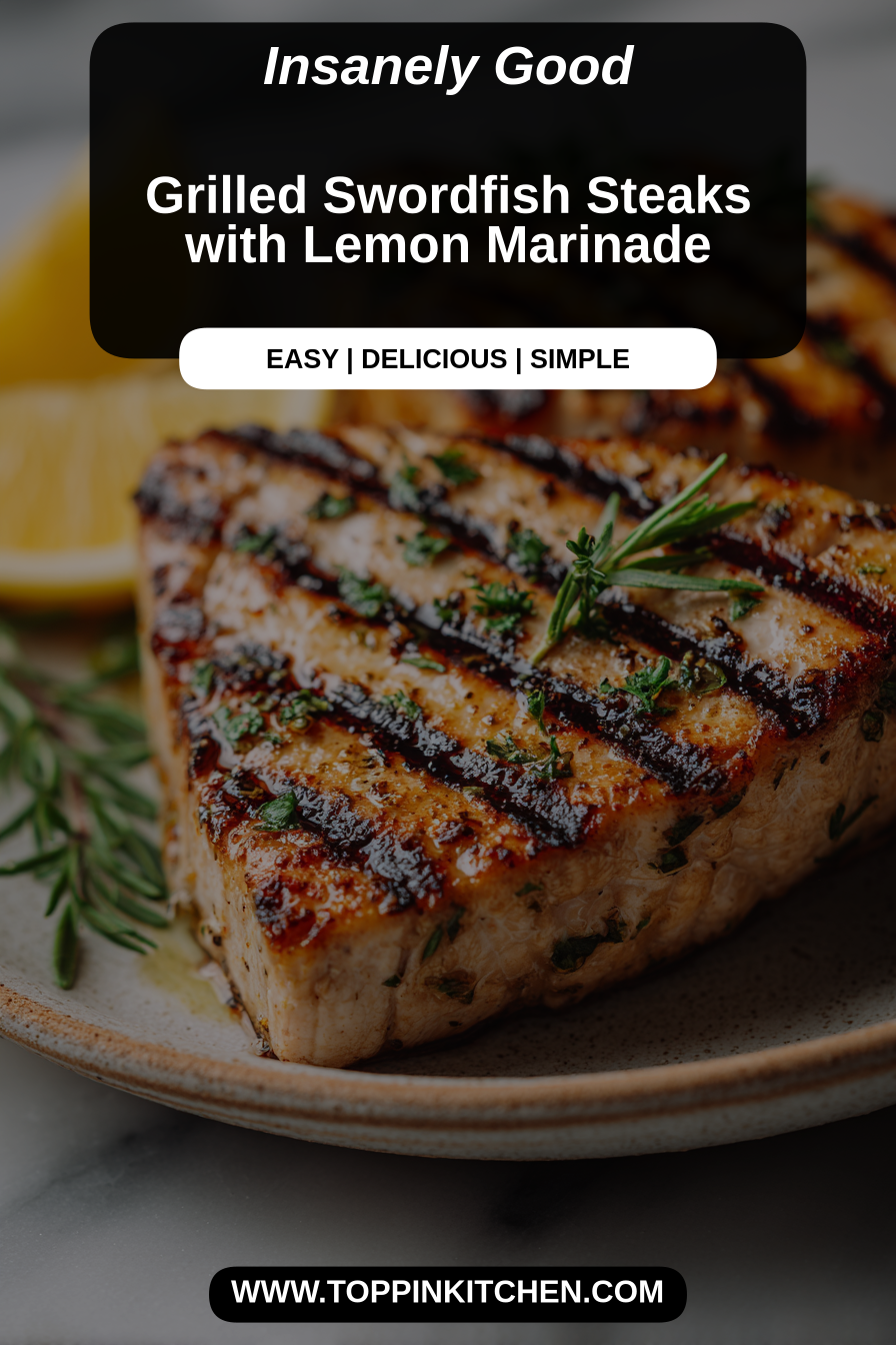 Grilled Swordfish Steaks with Lemon Marinade