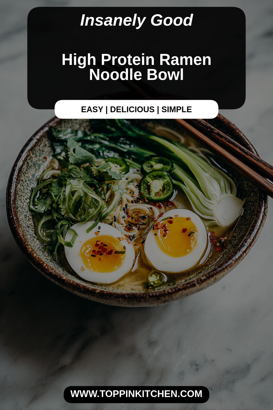 High Protein Ramen Noodle Bowl