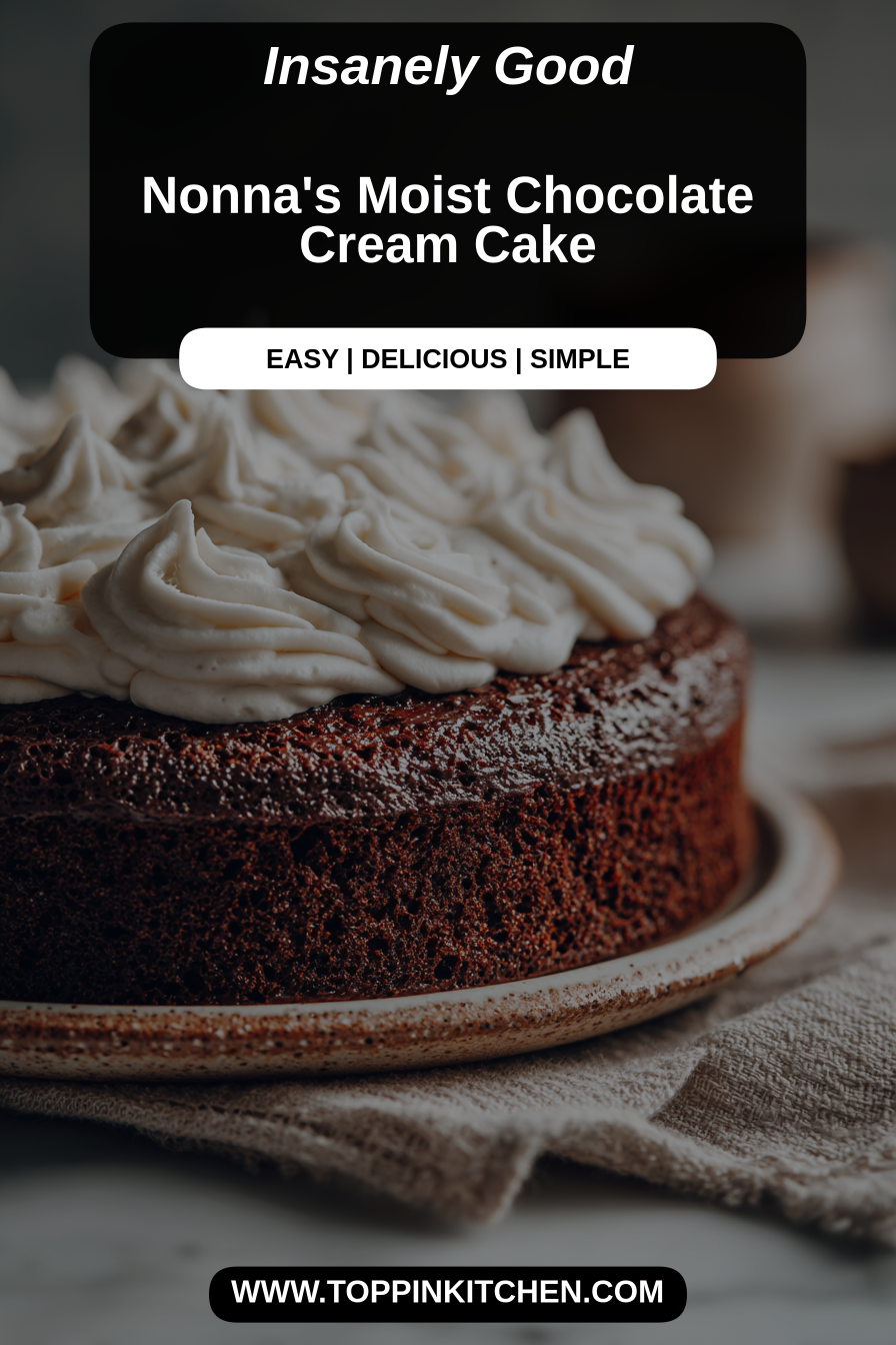 Nonna's Moist Chocolate Cream Cake